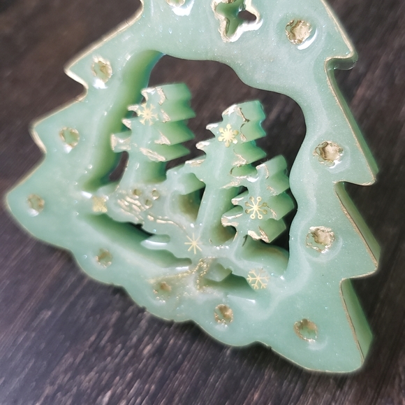 Handmade by me | Accents | Handamade Holiday Pine Trees Resin Ornament ...